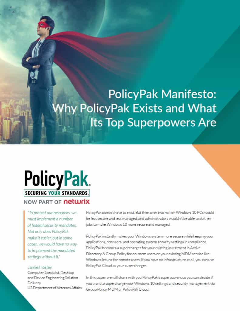 Window Management Pak - PolicyPak